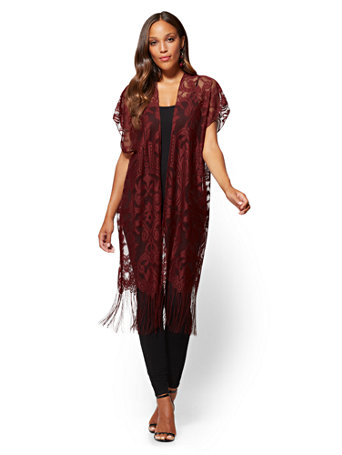 Fringed Lace Duster | New York & Company